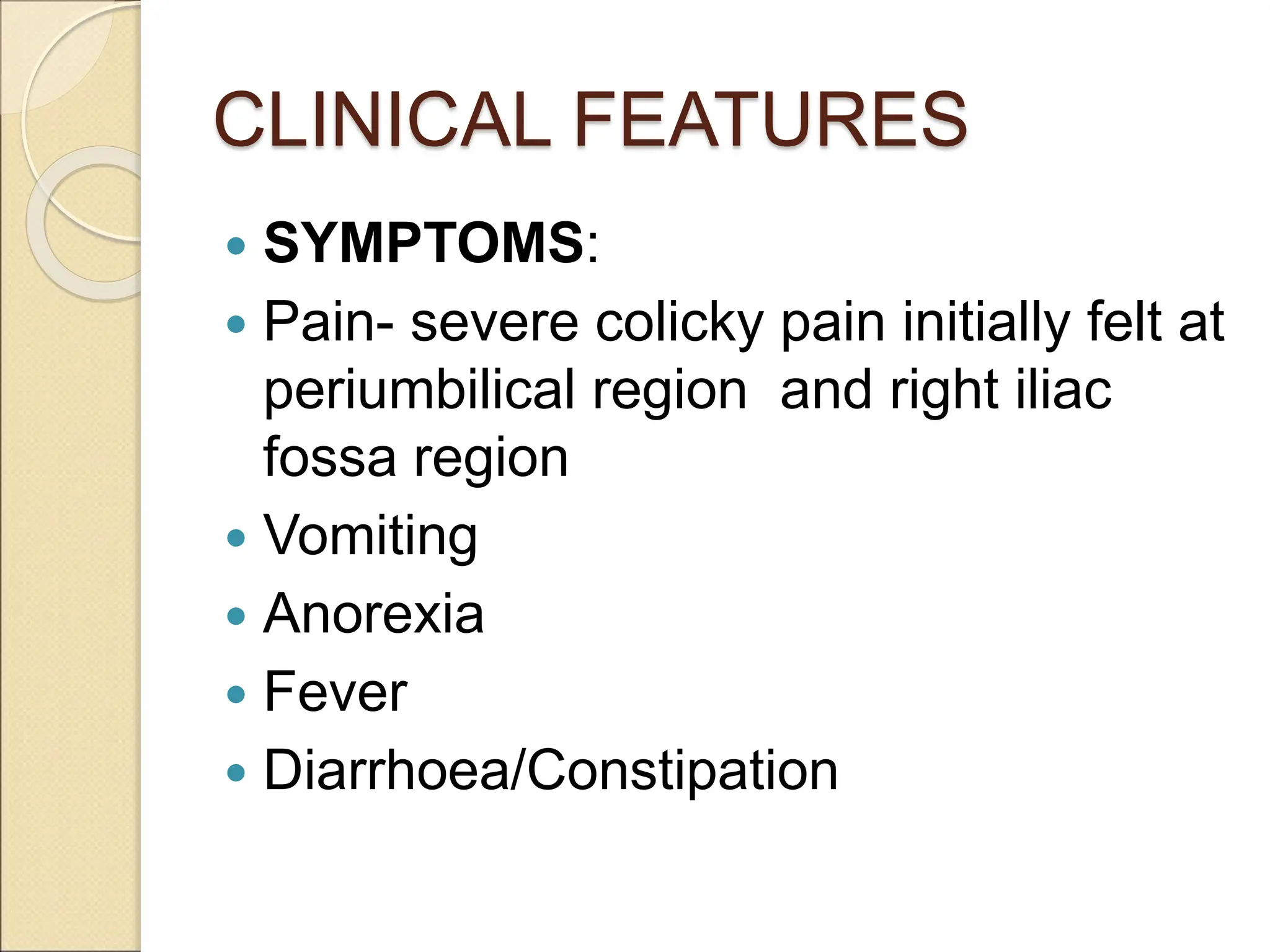 APPENDICITIS clinical sign symptoms and Management.ppt