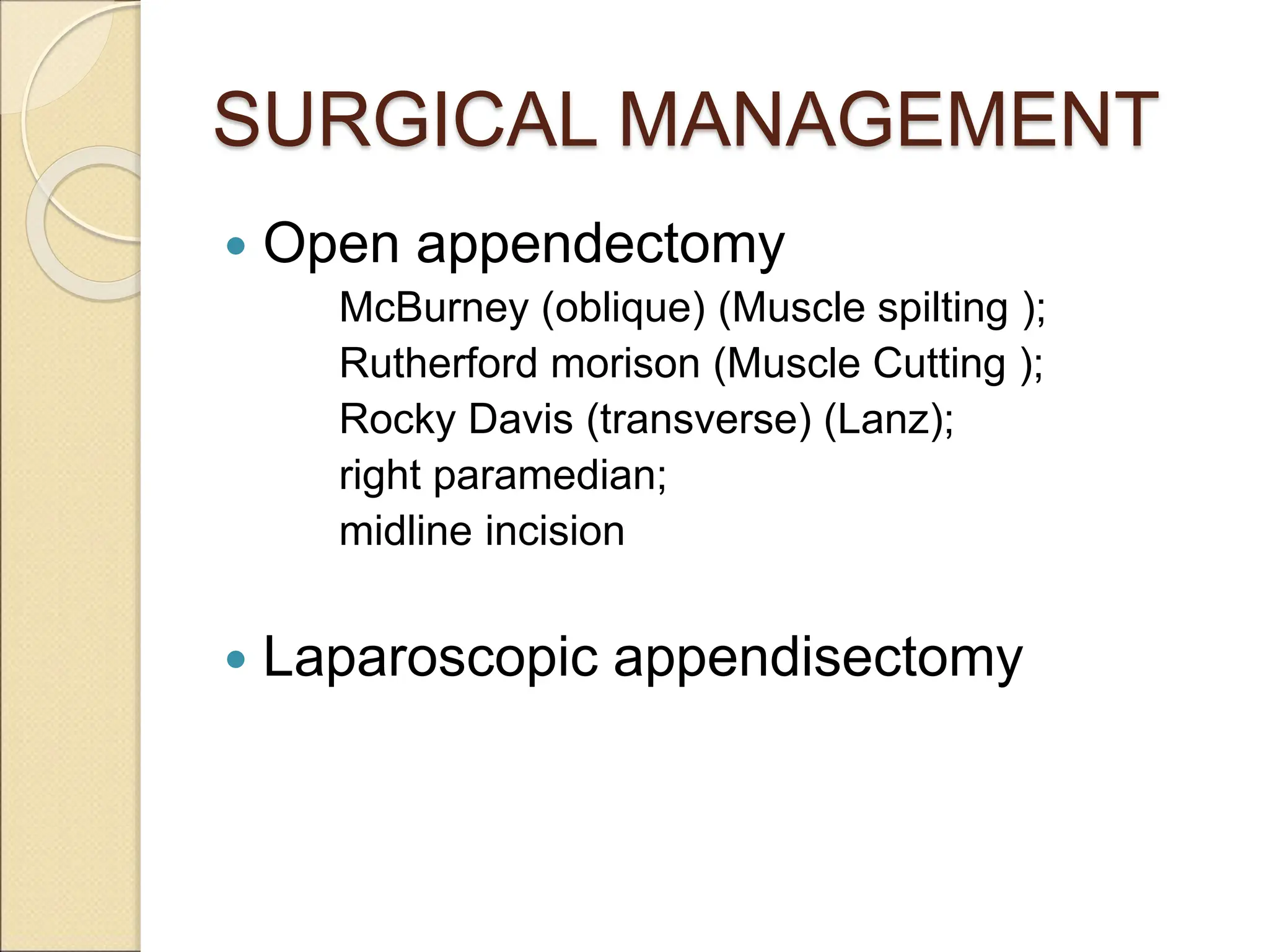 APPENDICITIS clinical sign symptoms and Management.ppt