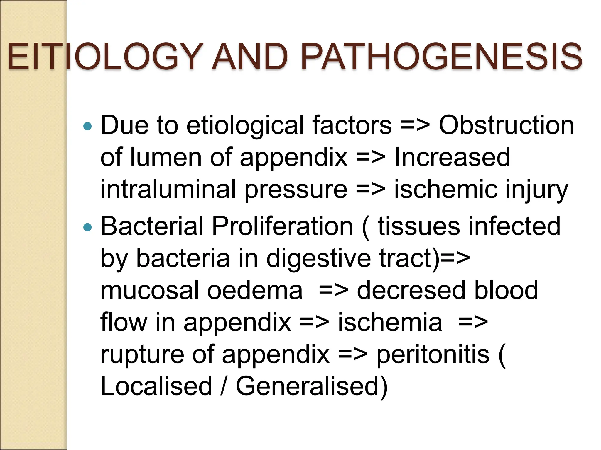 APPENDICITIS clinical sign symptoms and Management.ppt