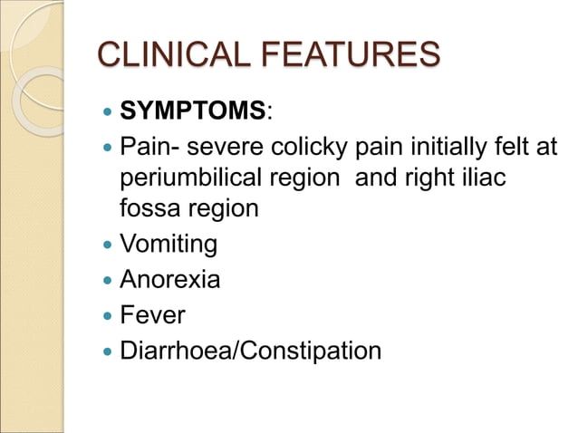 APPENDICITIS clinical sign symptoms and Management.ppt