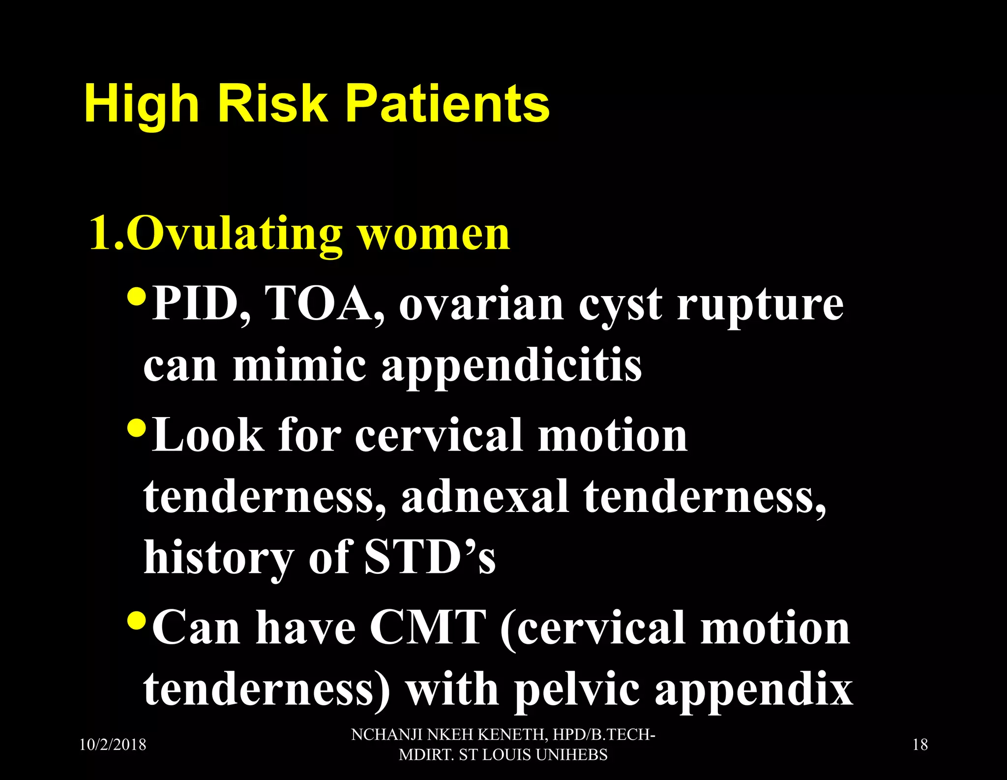 Appendicitis and role of ultrasound scan in diagnosis Nchanji Nkeh ...
