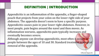 Appendicitis - a detailed medical study | PPTX | Digestive Disorders ...