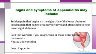 Appendicitis - a detailed medical study | PPTX | Digestive Disorders ...