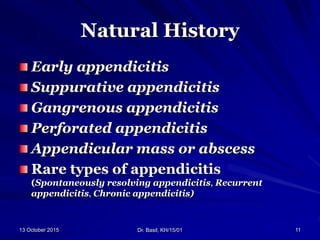 Appendicitis dr. basil tumaini | PPTX | Digestive Disorders | Diseases ...
