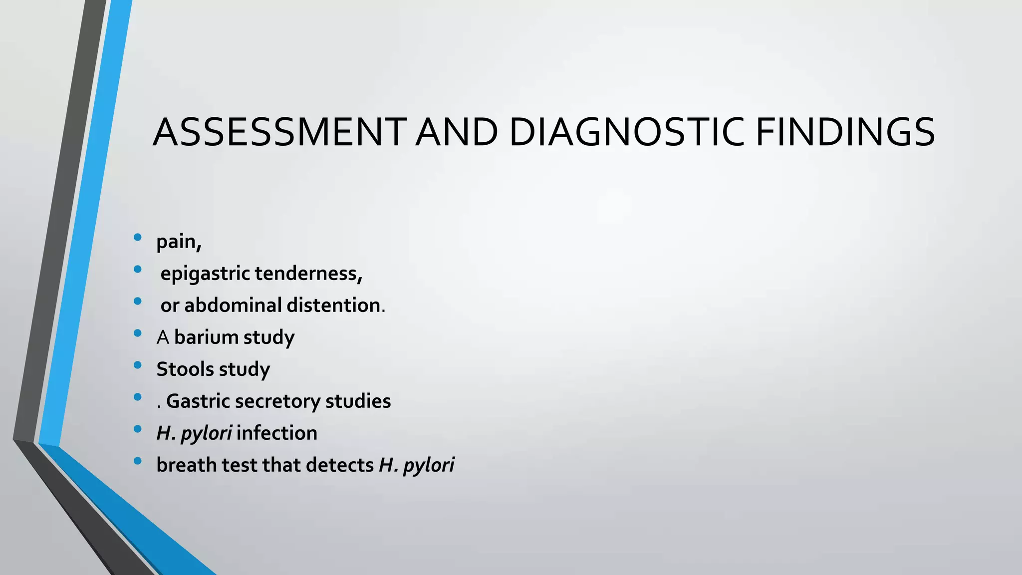 Appendicitis, diverticulitis, peptic ulcer disease, chron's disease | PPT