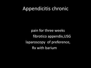 Appendicitis modi | PPTX