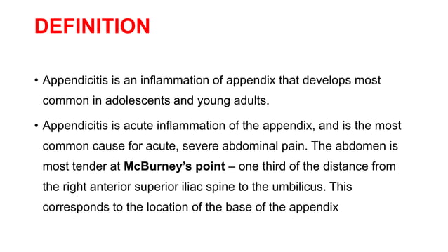Appendicitis | PPTX