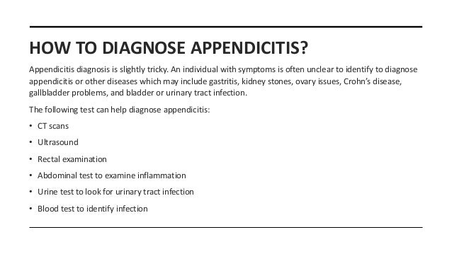 Appendicitis Symptoms Treatment And Recoverypdf