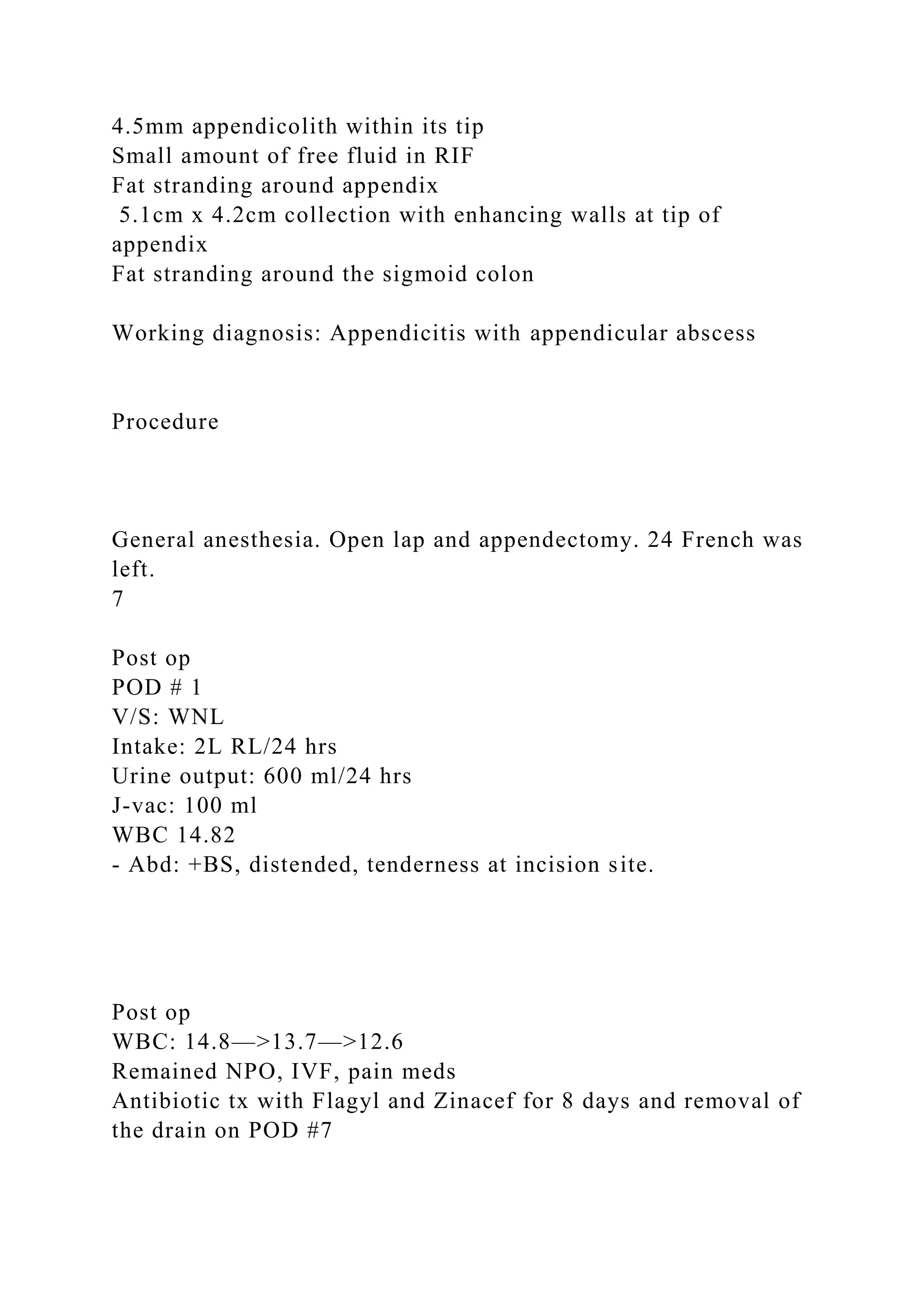 Appendicle abscess Siedah Telesford MDDr. Griffith Team .docx