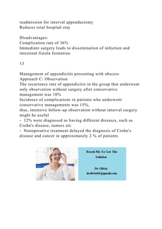 Appendicle abscess Siedah Telesford MDDr. Griffith Team .docx