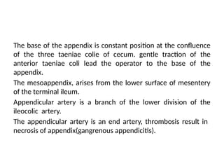 Appendiceitis, Appendecular mass and appendicular diseases .pptx