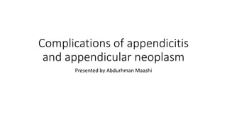 Appendicular neoplasm.pptx