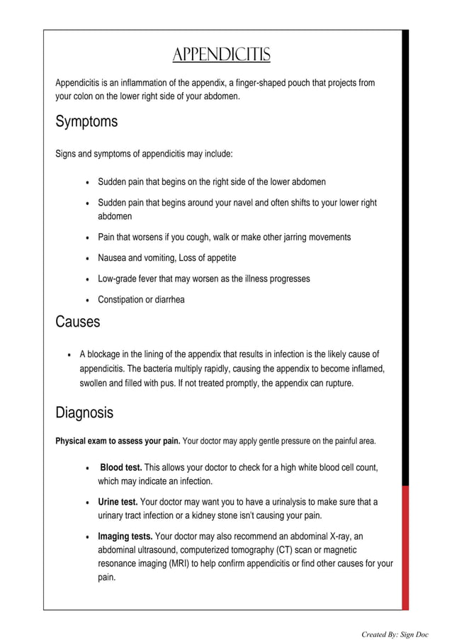 Appendicitis | PDF