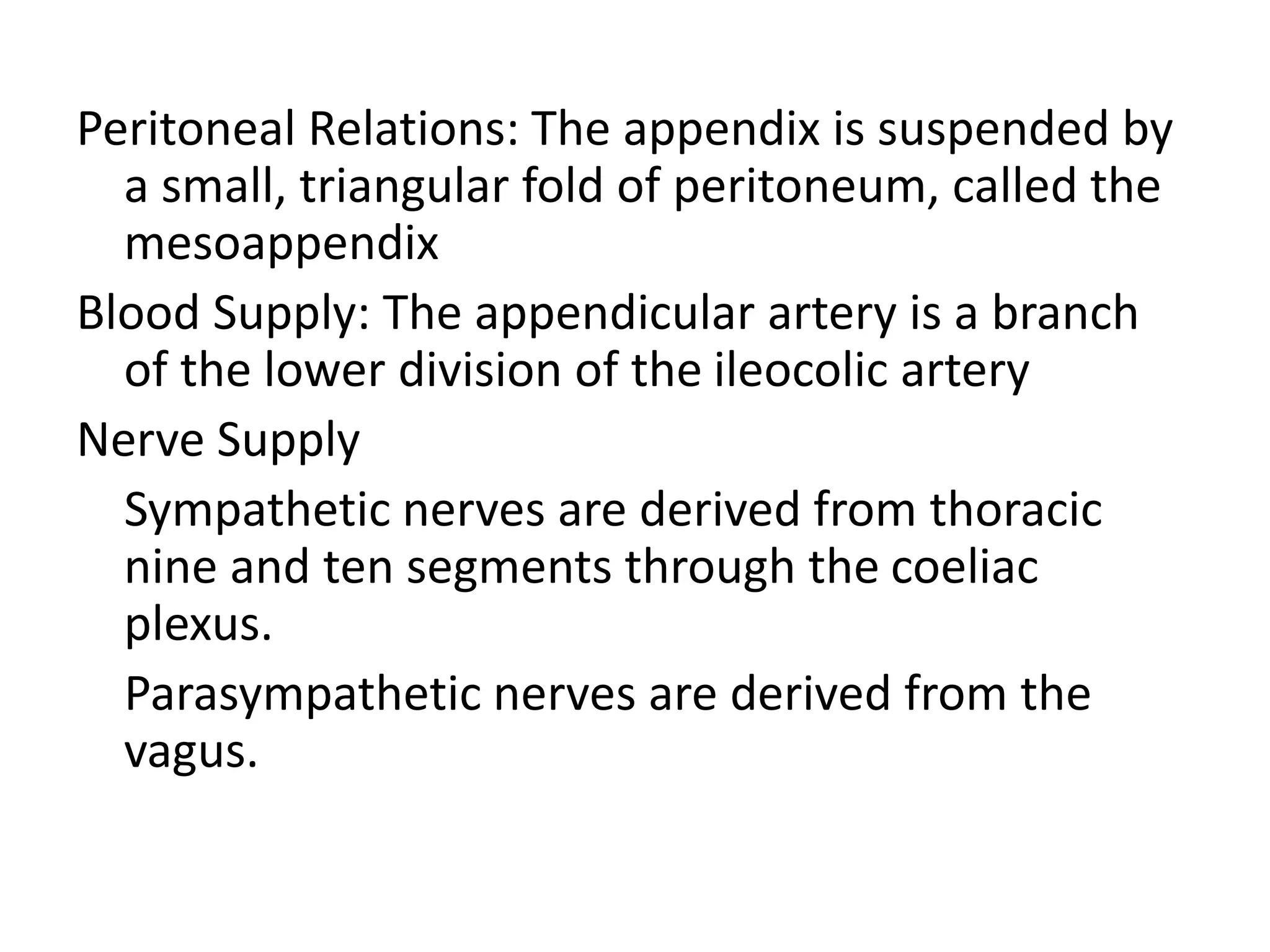 APPENDIX ( appendix anatomy first year ) | PPTX