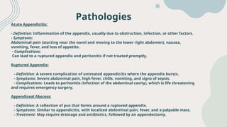 appendix and appendicitis overview presentation | PPTX