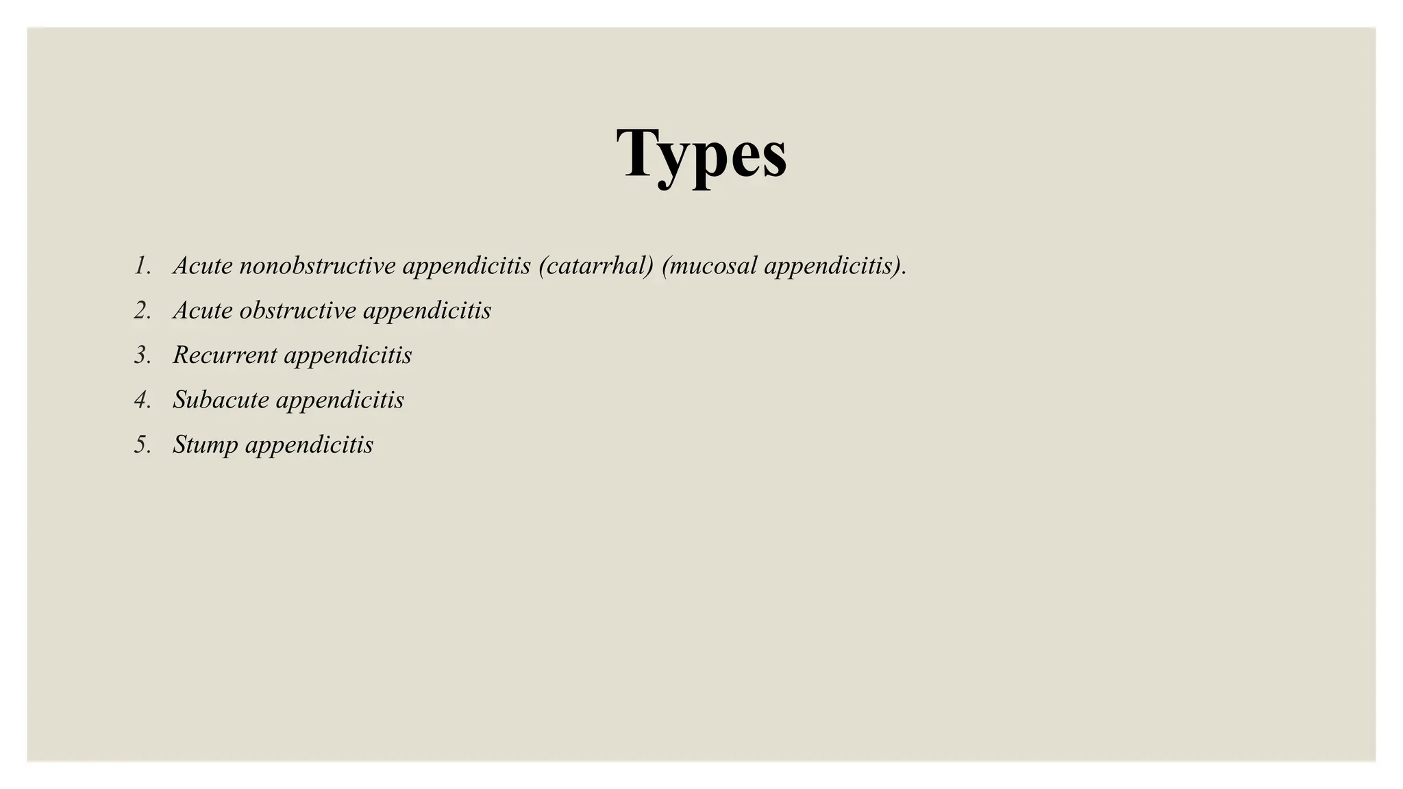 appendix and its diseases in detail for surgery | PPTX