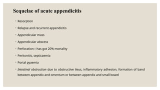 appendix and its diseases in detail for surgery | PPTX