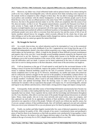Appendix a2-my profile as of 2015 - raj k pandey | PDF
