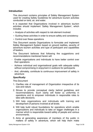 maharashtra Safety Management System Adventure Activities | PDF