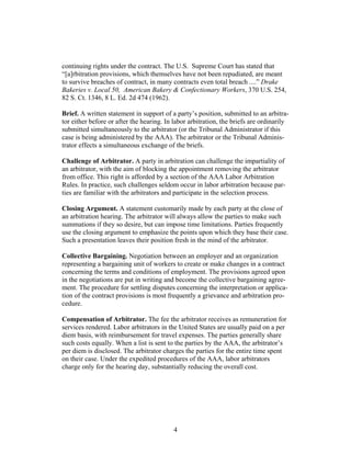 Fundamentals of Labor Arbitration - Glossary of Terms | PDF | Law