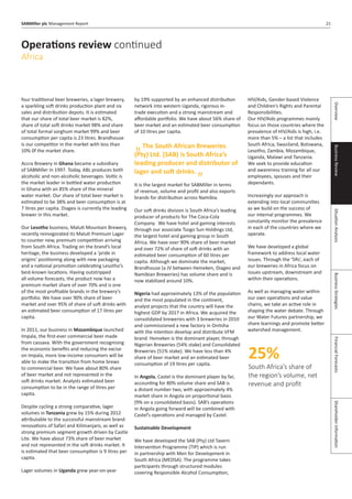 SABMiller Management Report for MBA Boardroom Activity | PDF