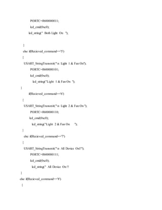 code for DTMF and bluetooth based digital switch board | PDF