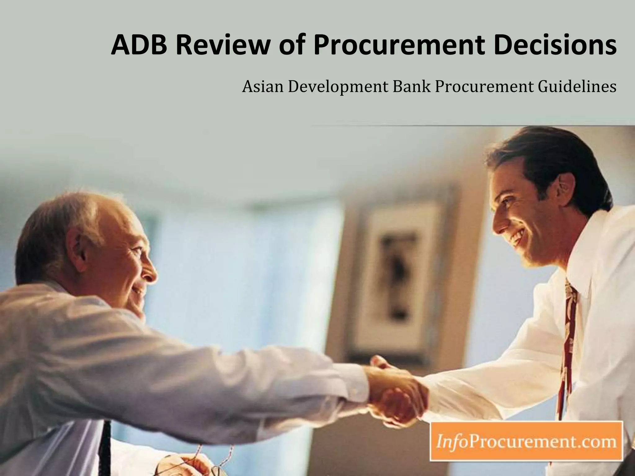 Appendix 1 adb review of procurement decisions | PPTX