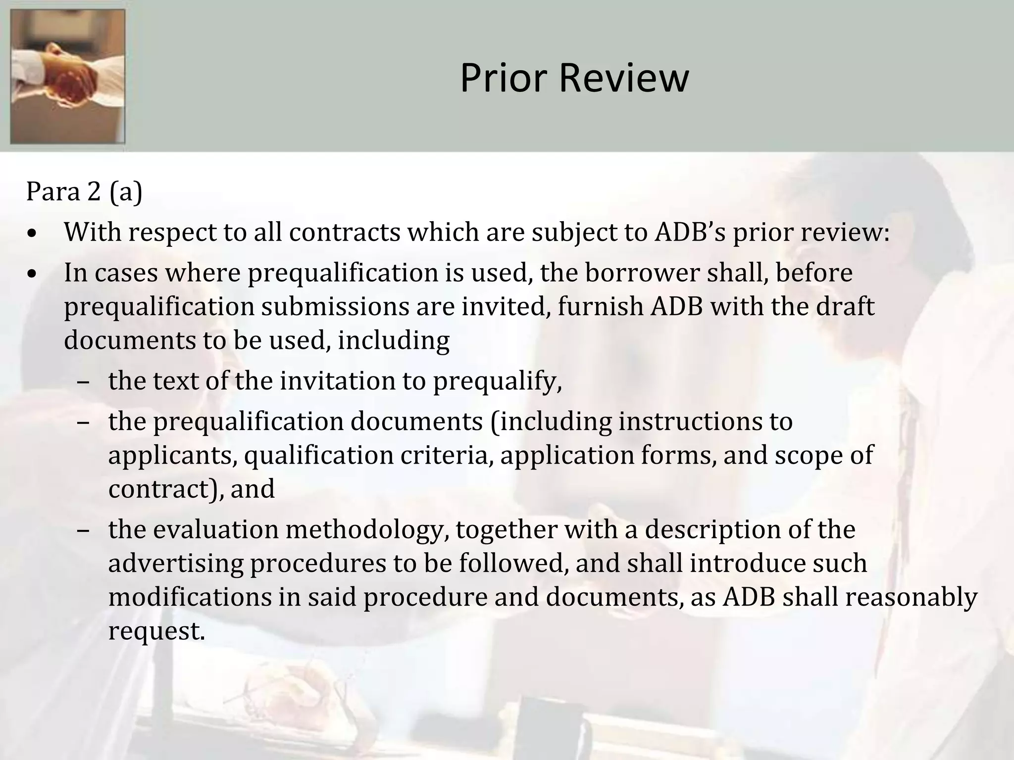 Appendix 1 adb review of procurement decisions | PPTX