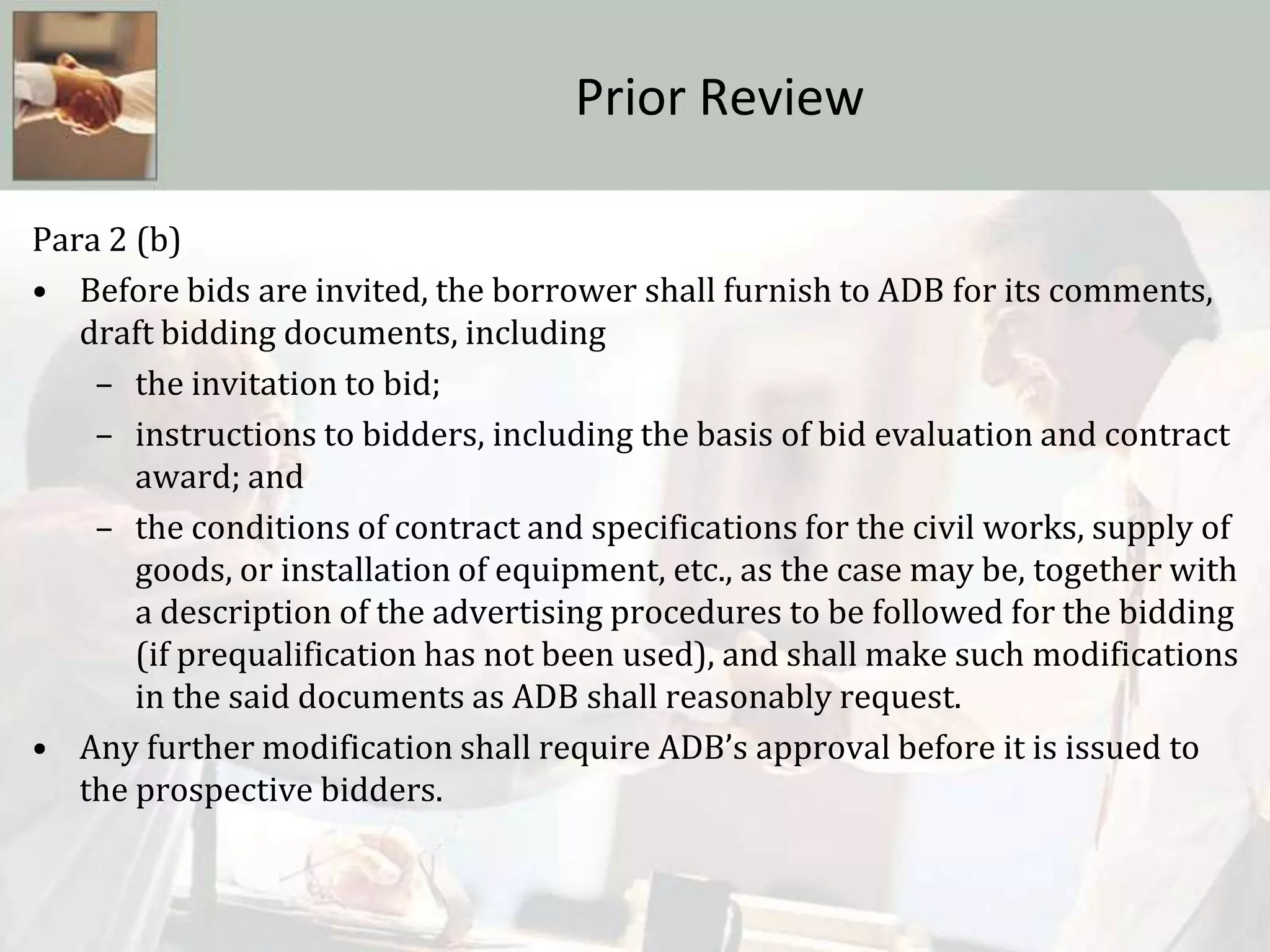 Appendix 1 adb review of procurement decisions | PPTX