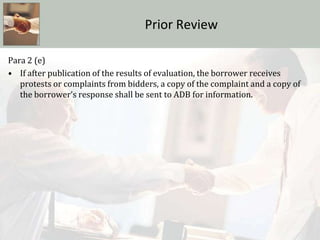 Appendix 1 adb review of procurement decisions | PPTX