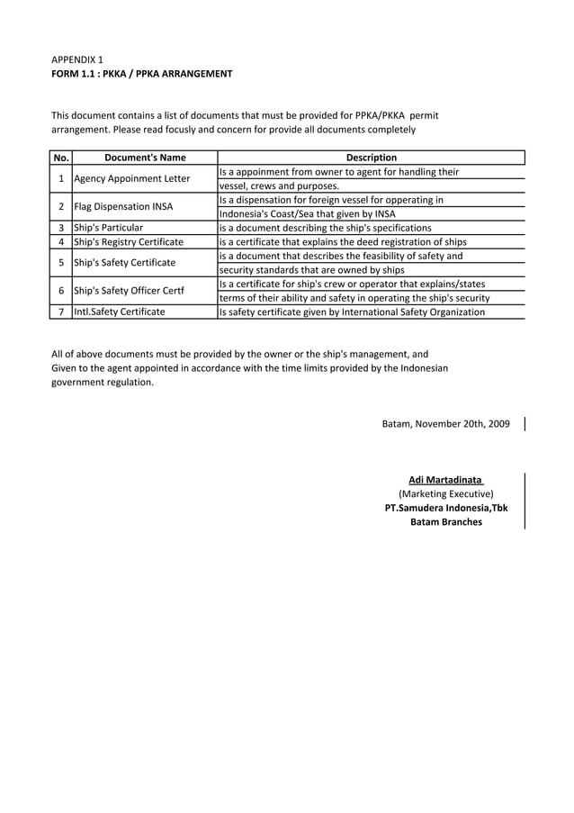 Appendix 1 PPKA | PDF