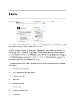 The beginner's guide to linkedin | PDF
