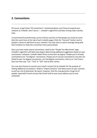 The beginner's guide to linkedin | PDF