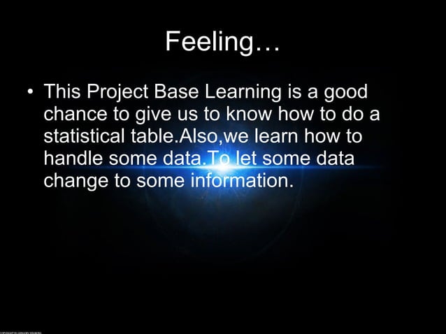 Appendix 2 students powerpoint of the project based learning | PPT