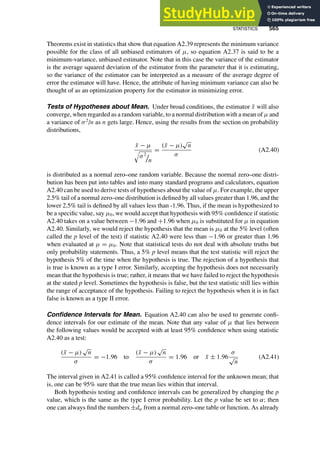 Appendix 2 Probability And Statistics | PDF