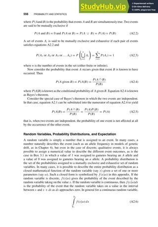 Appendix 2 Probability And Statistics | PDF