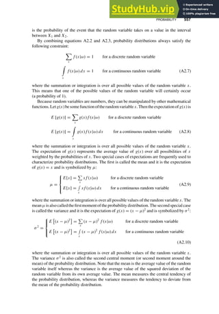 Appendix 2 Probability And Statistics | PDF