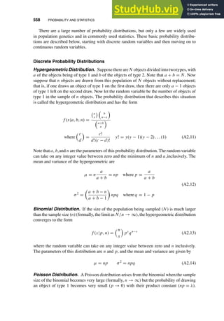 Appendix 2 Probability And Statistics | PDF