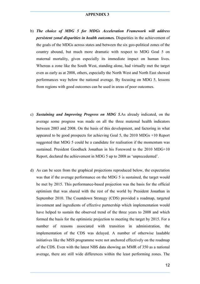 Appendix 3 justification for mdg 5 maf | PDF