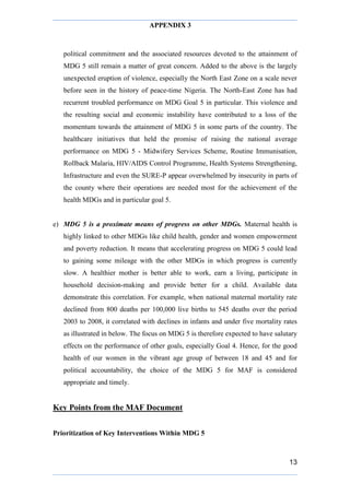 Appendix 3 justification for mdg 5 maf | DOCX | Pregnancy ...
