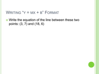 Appendix 3 Linear Functions PowerPoint | PPTX