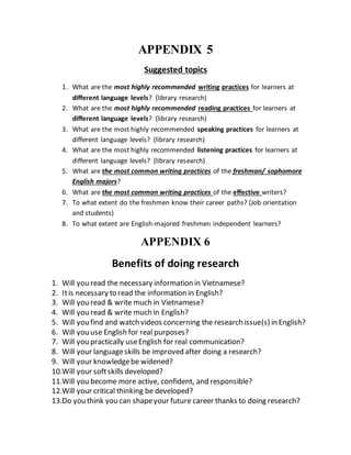 Appendix 5 - WHY DON’T YOU JOIN THE UPCOMING RESEARCH-DOING ACTIVITY ...