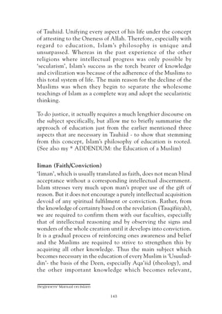 "Beginners' Manual on Islam" (3) -Appendix 5 To Pg 155 | PDF