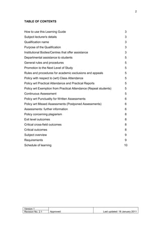 Appendix 7 learner guide | PDF