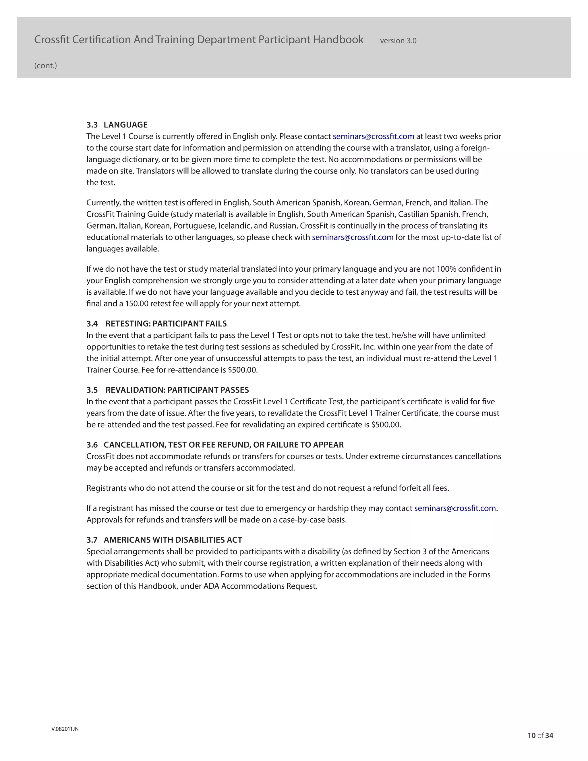 CrossFit Level 1 Official Manual | PDF