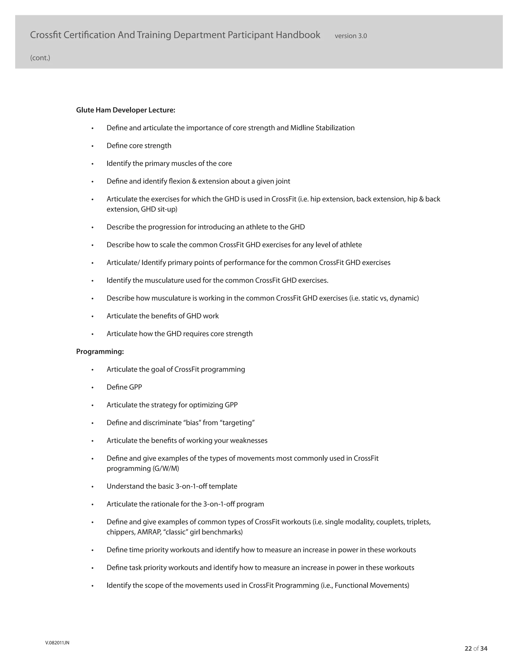 CrossFit Level 1 Official Manual | PDF