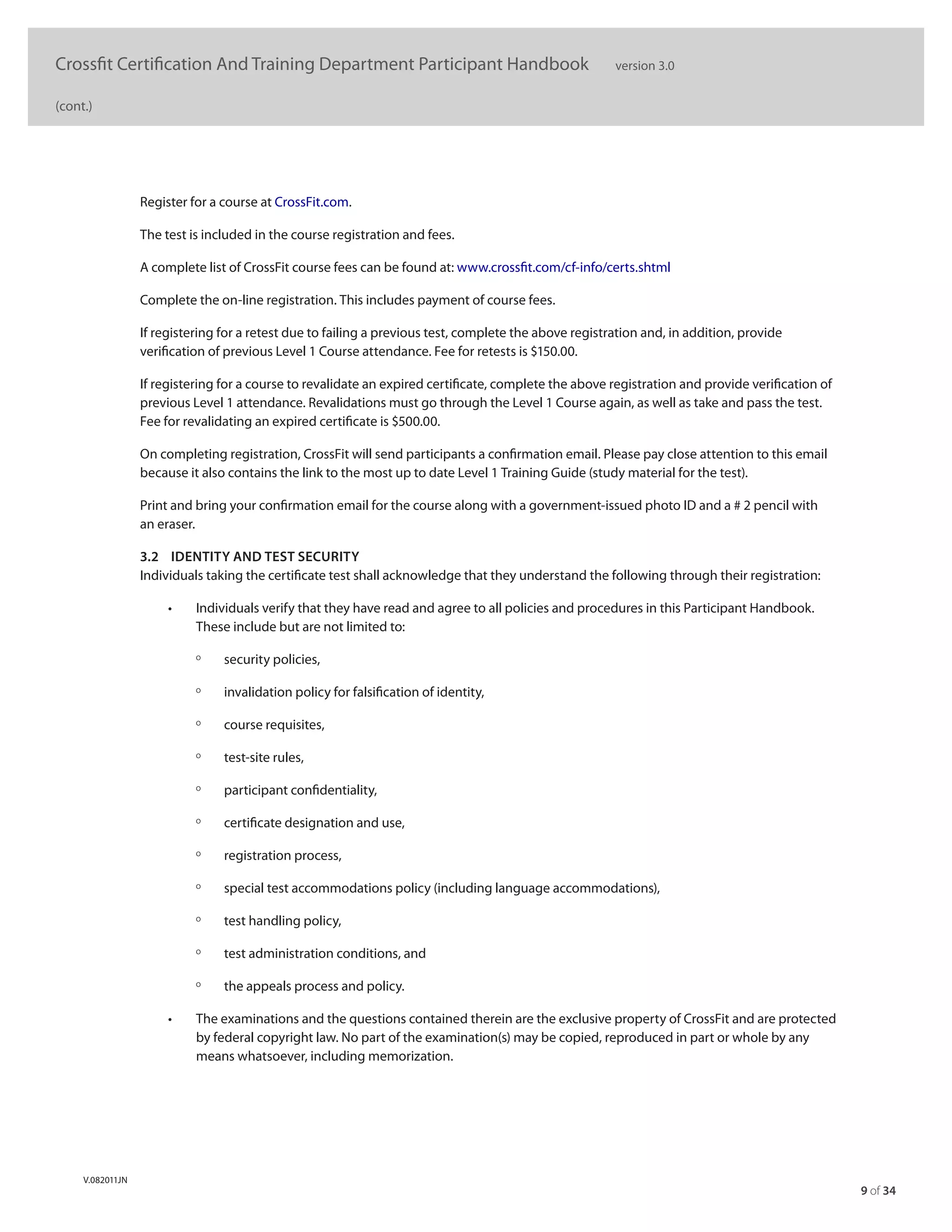 CrossFit Level 1 Official Manual | PDF