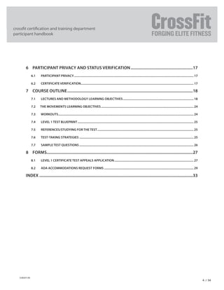 CrossFit Level 1 Official Manual | PDF