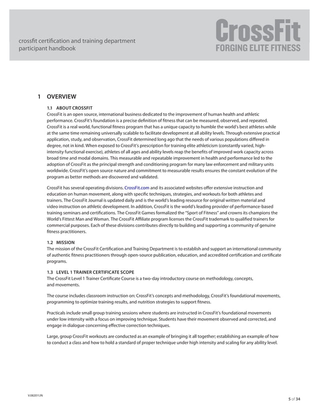 CrossFit Level 1 Official Manual | PDF | Programming Languages | Computing