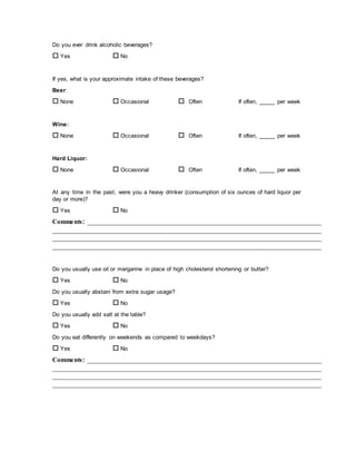 Appendix a medical questionnaire | DOCX